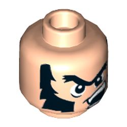 LEGO PART 3626cpr2081 Minifig Head Wolverine, Unibrow, Thick Sideburns ...