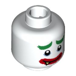 LEGO PART 3626cpr2090 Minifig Head Joker, Green Eyebrows, Medium Blue ...