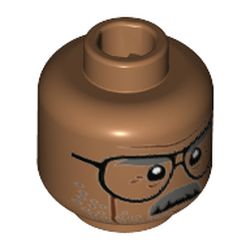LEGO PART 3626cpr2107 Minifig Head Commissioner James Gordon, Glasses ...