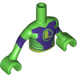 LEGO PART 92456c08pr0204 Minidoll Torso Girl with Top with Dark Purple ...