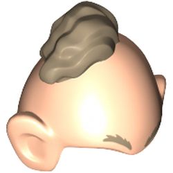 LEGO PART 28501pr0001 Head Top, Bald Conehead with Large Ears, Dark Tan ...
