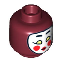 LEGO PART 3626cpr2146 Minifig Head Kabuki Twin, White Kabuki Mask with ...