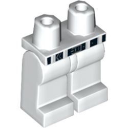 LEGO PART 970c27pr1229 Hips and White Legs with Black Belt and Silver ...