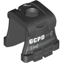 LEGO PART 15423pr0024 Minifig Neckwear Vest Bulletproof with GCPD Print ...