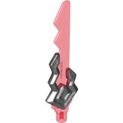 LEGO PART 25277pat0001 Weapon Sword With Snake and Jagged Blade Trans ...