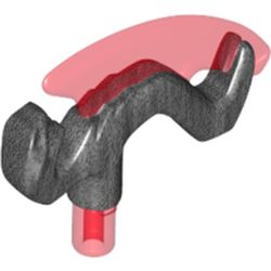 LEGO PART 25276pat0001 Weapon Axe Head with Snake and Trans-Red Blade ...