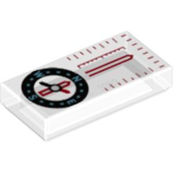 LEGO PART 3069bpr0192 Tile 1 x 2 with Compass Print | Rebrickable ...