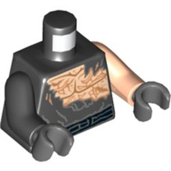 LEGO PART 973e034pr3839 Torso, Odd Arms, Shirt, Ripped, Light Nougat ...