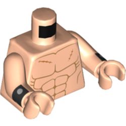 LEGO PART 973c02h02pr3843 Torso Bare Chest with Muscles and 3 Scars ...