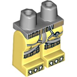 LEGO PART 970c44pr1277 Hips and Bright Light Yellow Legs with Straps ...