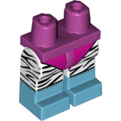 LEGO PART 970c27pat42pr1276 Hips with White Legs and Medium Azure Boots ...