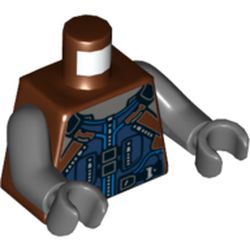 LEGO PART 973c12h12pr3778 Torso Armor, Dark Blue Chestplate with Zipper ...