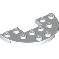 LEGO PART 18646 Plate Round Half 3 x 6 with 1 x 2 Cutout | Rebrickable ...