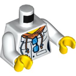 LEGO PART 973c27h01pr3888 Torso Jacket with Open Notched Collar over ...