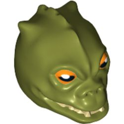 LEGO PART 87570pr0002 Minifig Head Special, Trandoshan, White Pupils ...