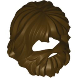 LEGO PART 87999 Hair with Beard and Mouth Hole | Rebrickable - Build ...