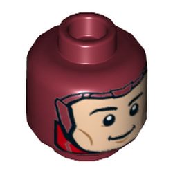 LEGO PART 3626cpr2369 Minifig Head The Flash, Balaclava, Light Nougat ...