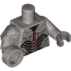 LEGO PART 34412pr3912 Torso Armor with Silver and Red Trim Print ...