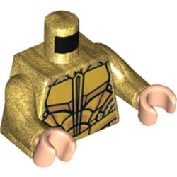 LEGO PART 973c21h02pr3994 Torso Armor with Metallic Gold Plates Print ...