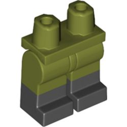 LEGO PART 970c20pat03 Hips with Olive Green Legs and Black Boots ...