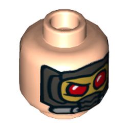 LEGO PART 3626cpr2402 Minifig Head Star-Lord (Peter Quill), Eyebrows ...