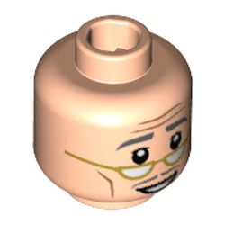 LEGO PART 3626cpr2422 Minifig Head Alfred Pennyworth, Glasses, Forehead ...