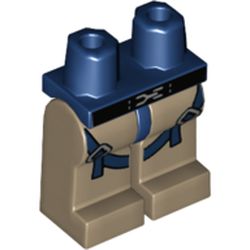 LEGO PART 970c11pr9976 Hips and Dark Tan Legs with Dark Blue Straps and ...