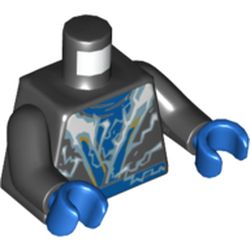 LEGO PART 973c03h28pr1818 Torso Robe with Blue Sash and Lightning Print ...