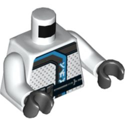 LEGO PART 973c27h03pr0003 Torso Robe, Small Silver Triangles, Dark ...