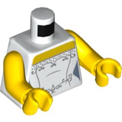 LEGO PART 973c01h01pr1003 Torso Wedding Dress Robe with Silver Trim ...