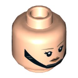 LEGO PART 3626cpr2565 Minifig Head Corporal Zuzanu Latt, Black Chin ...