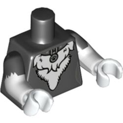 LEGO PART 973g03c27h27pr4236 Torso, Dual Molded Arms, White Fur Stomach ...