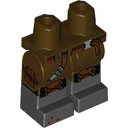 LEGO PART 970c07pat03pr1605 Hips with Dark Brown Legs and Black Boots ...