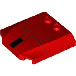 LEGO PART 45677pr0010 Slope Curved 4 x 4 x 2/3 Triple Curved with 2 ...