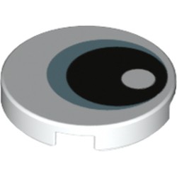 LEGO PART 14769pr1116 Tile Round 2 x 2 with Eye, Blue Iris, Black Pupil ...