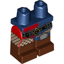 LEGO PART 970d02pr0001 Hips and Dark Blue Left Leg, Red Right Leg and ...