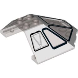LEGO PART 87606pr0002 Windscreen 6 x 6 x 2 Canopy With Black Cockpit ...