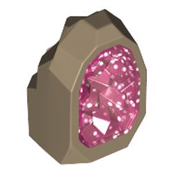 LEGO PART 49656pat0001 Geode / Rock with Glitter Trans-Dark Pink ...