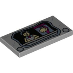 LEGO PART 87079pr0193 Tile 2 x 4 with News Reader and Dino with ...