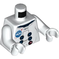 LEGO PART 973c27h27pr0296 Torso Spacesuit with NASA Logo Print, White ...