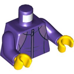 LEGO PART 973c09h01pr4788 Torso Tracksuit, Zipper Print, Dark Purple ...