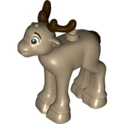 LEGO PART 60436pr0001 Animal, Reindeer Baby with Dark Brown Antlers ...