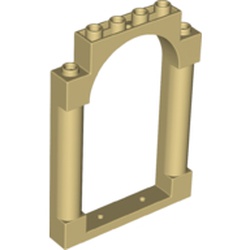 LEGO PART 40066 Panel 1 x 6 x 7 with 2 Columns and Arch | Rebrickable ...