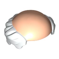 LEGO PART 12893pr0047 Hair, Bald Top with White Hair | Rebrickable ...