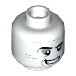 LEGO PART 3626cpr3054 Minifig Head Metamorpho, Side Grin, Dark Bluish ...