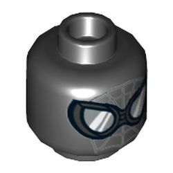 LEGO PART 3626cpr3127 Minifig Head Spider-Man Noir, Webbing, Pearl ...