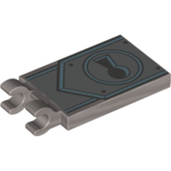 LEGO PART 30350bpr0013 Tile Special 2 x 3 with 2 Clips with Lock ...