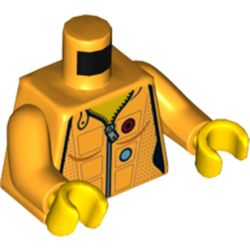 LEGO PART 973c38h01pr5034 Torso Jacket with Zipper, Azure Circle, and ...