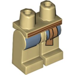 LEGO PART 970c26pr1870 Hips and Tan Legs with Dark Tan Sash Belt and ...