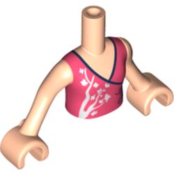 LEGO PART 92456c01pr0359 Minidoll Torso Girl, Coral Top, White Tree ...